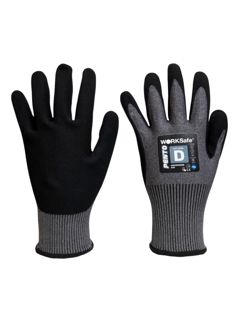 WORKSAFE PENTO NITRILE PALM COATED, CUT D GLOVES [120 PAIRS/CTN] - WORKSafe