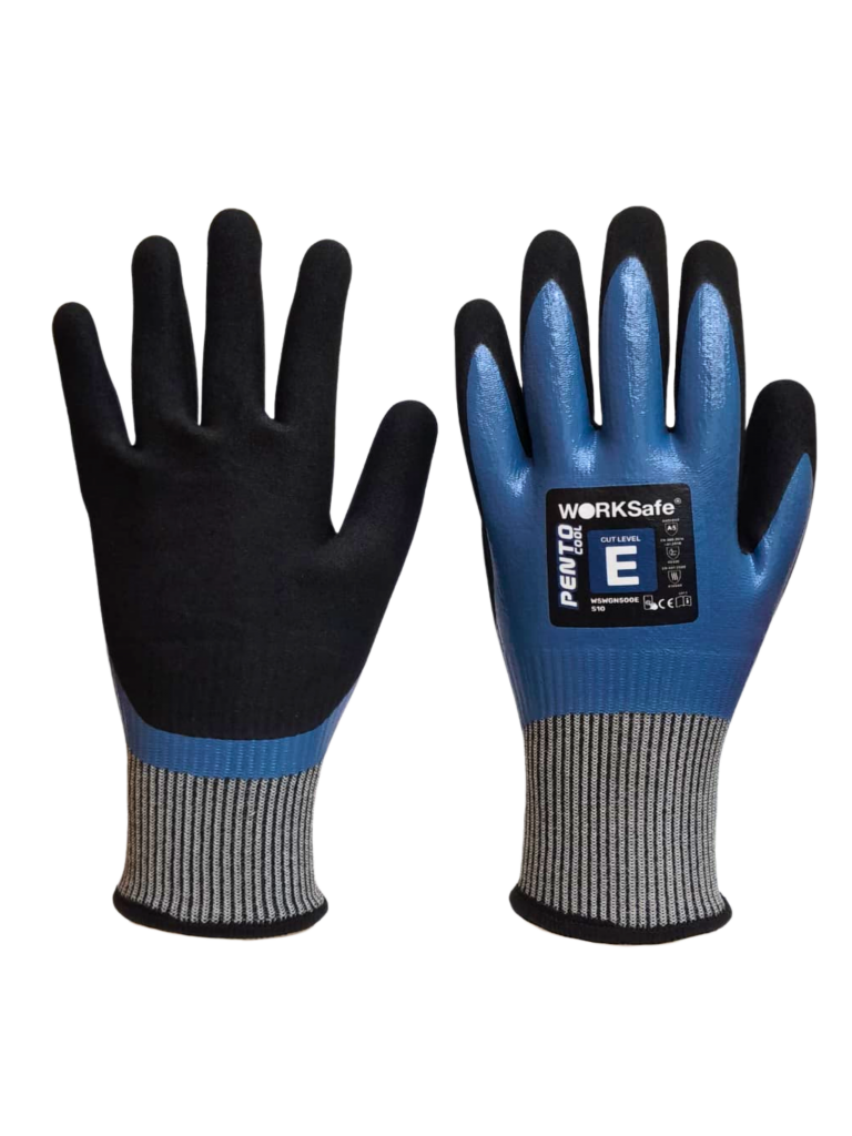 WORKSAFE PENTO COOL NITRILE OIL-PROOF FULL AND PALM DOUBLE COATED, CUT ...